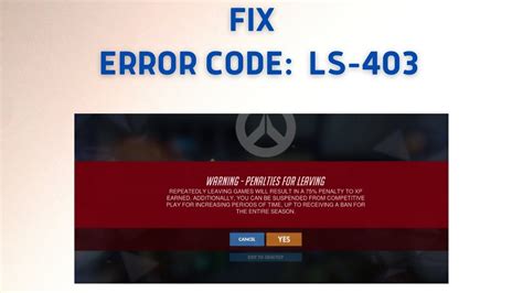 How To Fix Error Ls 403 In Overwatch 2 Youtube