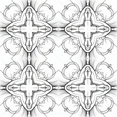 Premium Photo Seamless Abstract Pattern Symmetrical For Eg Fabric Wallpaper Wall Decorations