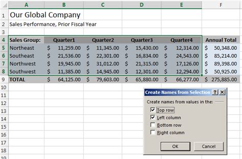 How To Use Excel Range Names Efficiently In Calculations New Horizons