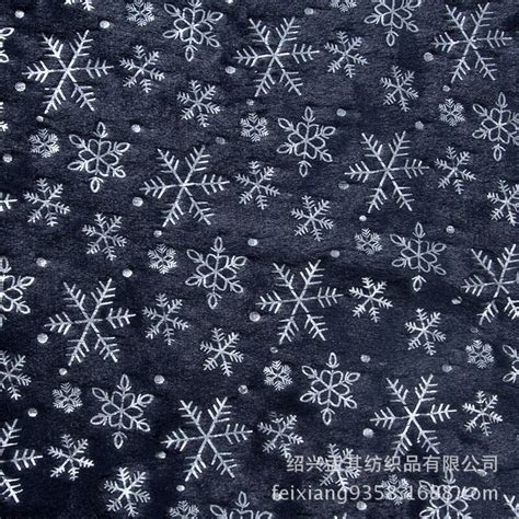 Polyester Warp Knitted Pv Velvet Fabric Snowflake Grandado