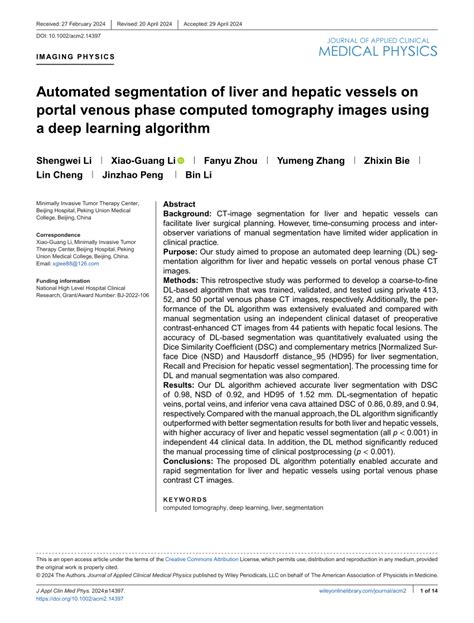 Pdf Automated Segmentation Of Liver And Hepatic Vessels On Portal
