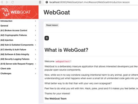 Lessons Are Missing With Latest Docker Image On Osx · Issue 1356 · Webgoatwebgoat · Github
