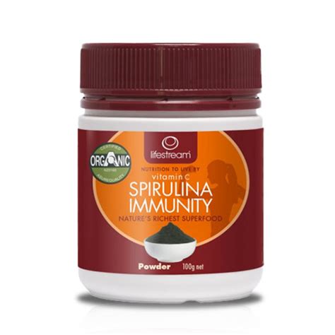 Lifestream Vitamin C Spirulina Immunity Powder 100g Healthylife