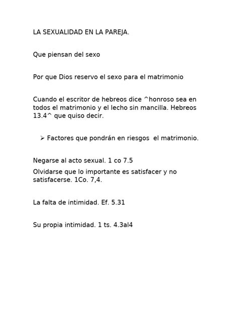 La Sexualidad En La Pareja Pdf