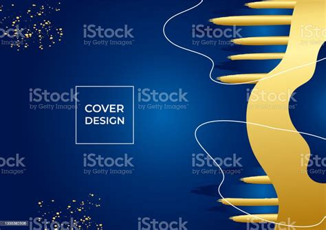 블루 골드 배경 모던 럭셔리 스타일 추상적인 배경 디자인 현대 미래 기술 배경 벡터 일러스트 유체 그라데이션 모양 컴포지션 게임