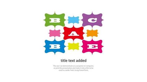 Colorful Logo With The Word Babe PowerPoint Template Free Download Pikbest