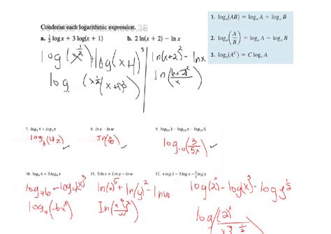 Logarithmic Expressions Condensing And Expanding Techniques Math 101