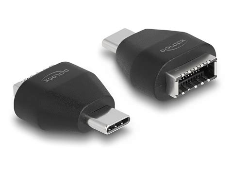 מתאם Delock Usb 10gbps מחיבור Usb C זכר לחיבור Usb Type E נקבה Delock