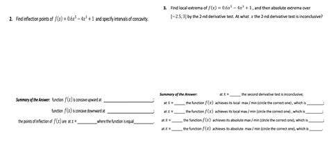 solved 3 find local extrema of f x 0 6x5−4x3 1 and then