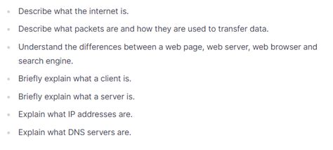 How Does The Web Work Lesson Remove Periods After Bullet Points · Issue 25887 · Theodinproject