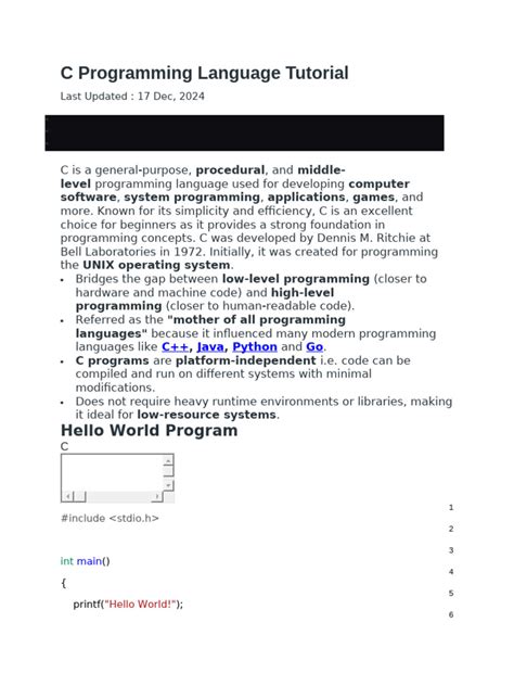 Unit No1 Pdf Integer Computer Science C Programming Language