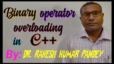 Binary Operator Overloading In C Youtube