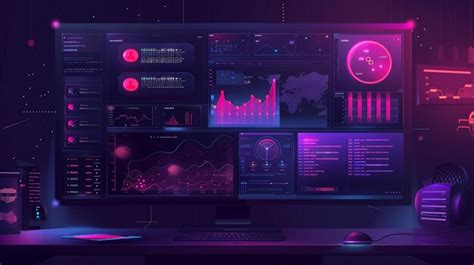 Premium Photo Web Development Clean Interface On Computer Monitor