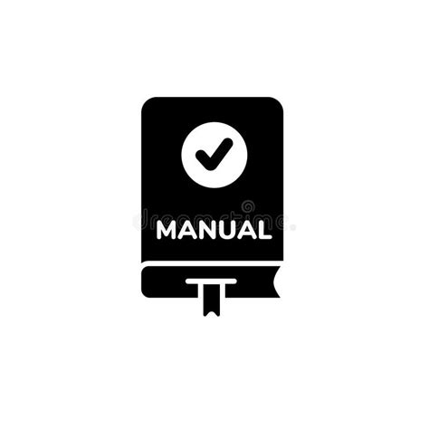 Manual Icon With Checkmark Symbol Representing An Instruction Guide Or How To Guide Book Stock