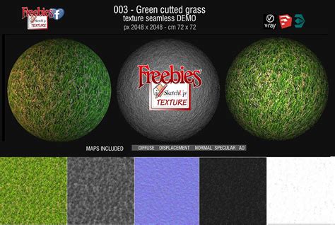Royalty Free Green Cutted Grass Texture Seamless And Maps