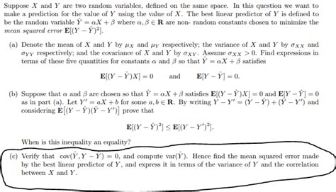 Solved Suppose X And Y Are Two Random Variables Defined On Chegg