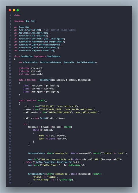 🚀 laravel queued job for sending sms via twilio 📱 as a full stack… sk