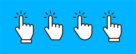 Premium Vector Vector Set Of Hand Cursor Icons Clicking Cursor