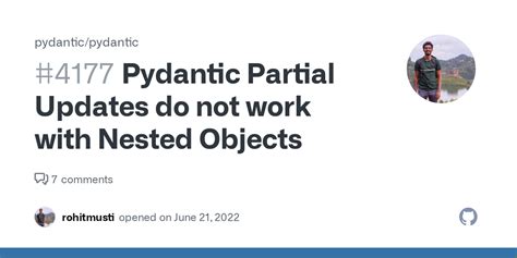 Pydantic Partial Updates Do Not Work With Nested Objects · Issue 4177