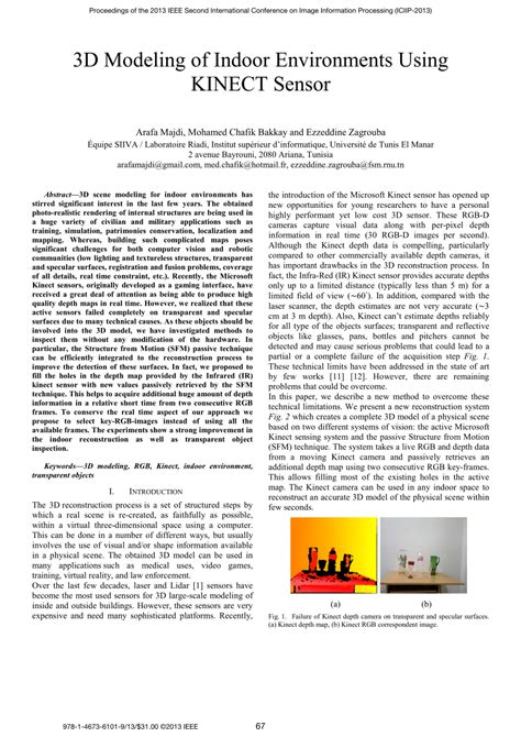 Pdf 3d Modeling Of Indoor Environments Using Kinect Sensor