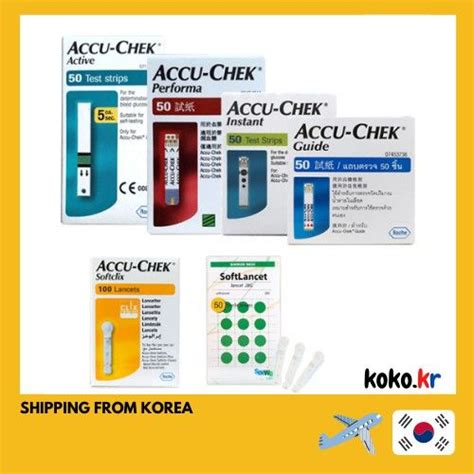 ACCU CHEK Active Instant Performa Guide Softclix Lancet Blood Glucose Test Strip Paper 50PCS