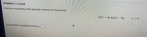 Solved Problem Point Find The X Coordinate Of The Chegg