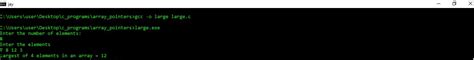 C Program To Find Largest Of N Numbers In A Given Array Codedost
