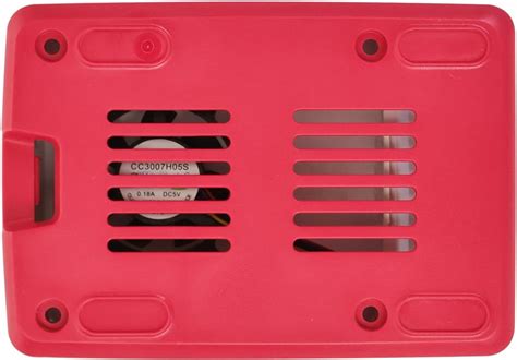 Raspberry Pi Active Cooling Pwm Fan Protection Inbuilt Fan Case Red