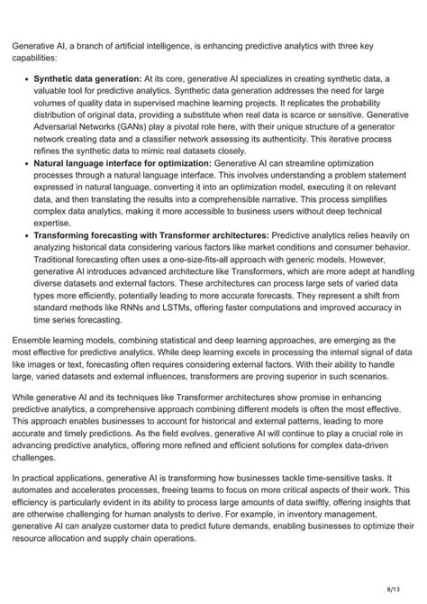 Ai In Predictive Analytics Transforming Data Into Foresight Pdf