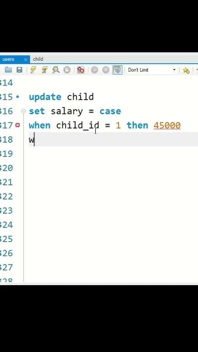 how to use update function in sql shorts viralvideo sqlinterview sqllanguage sqlprogramming