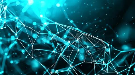 An Image Depicting A Futuristic Cybersecurity Network With Encrypted Data Connections Stock