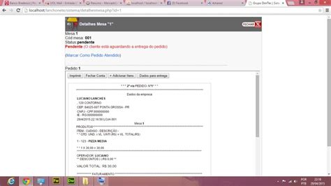 script para lanchonete php controle de caixa pdv mesas softarena