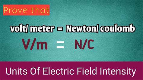 Equivalence Of Voltmeter Vm To Newtoncoulomb Nc Youtube