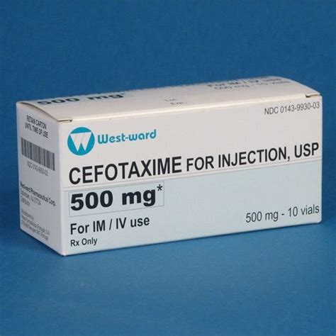 Cefotaxime Powder 500mg Vial Sdv 10vials Tray Mcguff Medical Products
