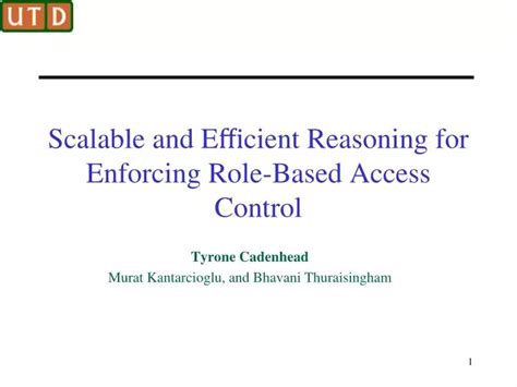 ppt scalable and eﬃcient reasoning for enforcing role based access