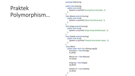 Pertemuan7konsep Inheritance Polymorphism Dan Encapsulationpptx