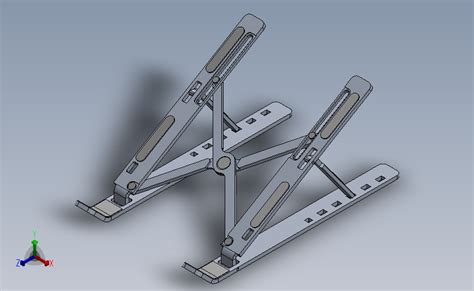 便携式笔记本电脑支架 Solidworks 2018 模型图纸下载 懒石网