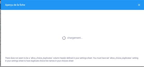 Allow Choice Duplicate Error Message While Previewing Form Building Kobotoolbox Community Forum