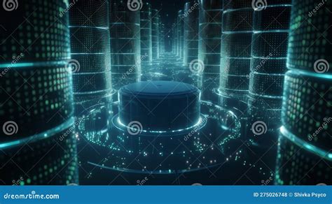 Big Concept Digital Data Flow Transferring Generative Ai Stock