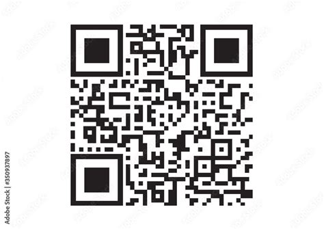 QR Code Sample On White Background Vector Illustration Stock Vector Adobe Stock