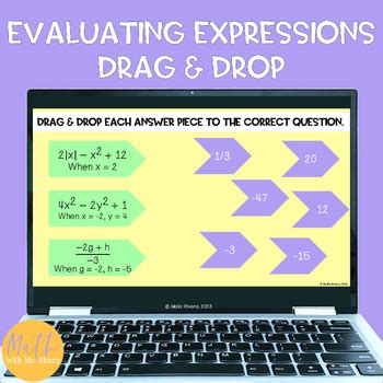 Evaluating Expressions Digital Drag Drop Activity DISTANCE LEARNING