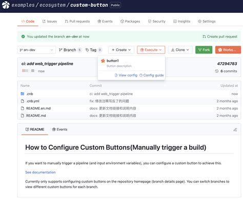manually trigger pipeline cnb docs