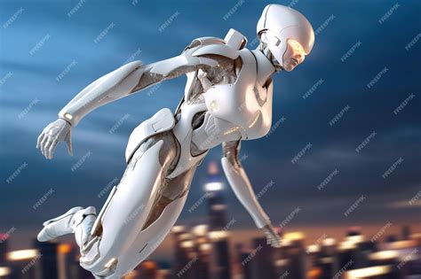 Premium Ai Image Futuristic Robot Illustration Design By Generative Ai