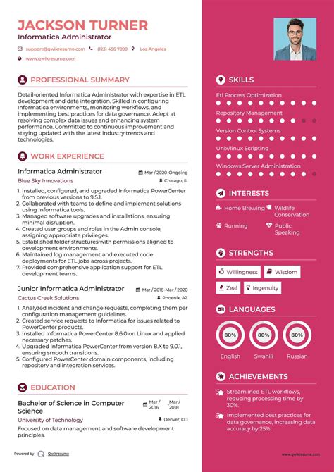 10 Informatica Administrator Resume Samples Templates For 2025