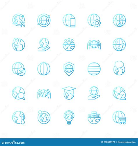 Globe Pixel Perfect Flat Gradient Two Color Ui Icon Vector Illustration
