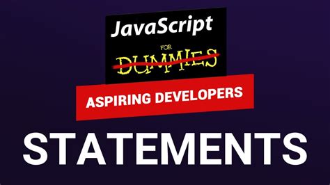 Statements In Javascript Javascript Course For Beginners Youtube