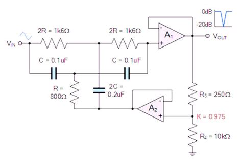 Op Active Notch Filter Circuit Configuration And Its Applications