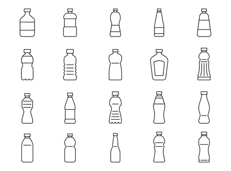 20 Bottle Vector Icons