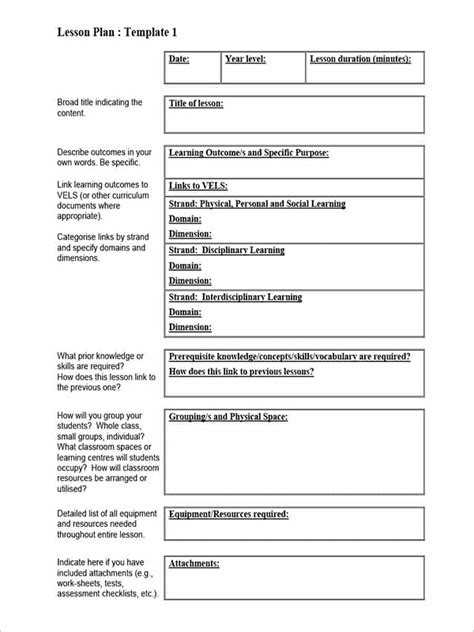 Free Unit Plan Templates Pdf Word Sample Formats Intended For Blank Unit Lesson Plan