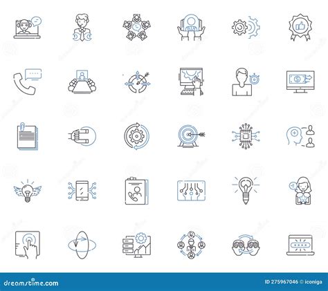 Joint Operation Linear Icons Set Collaboration Unified Cohesion